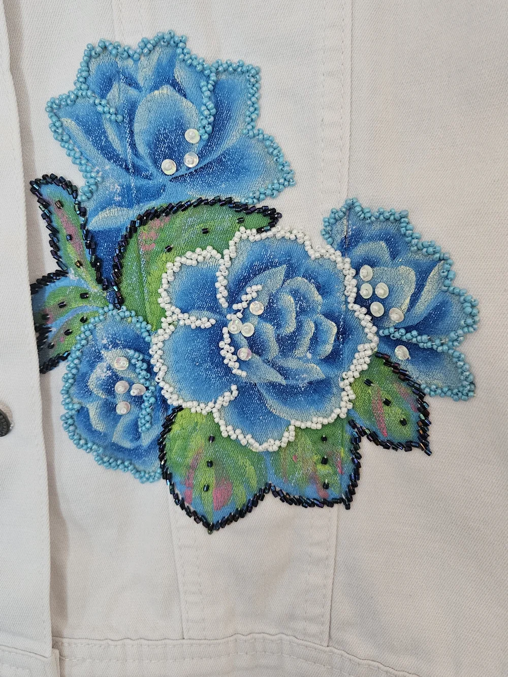Diane Gilman | Jackets & Coats | Diane Gilman White Denim Jacket With ...